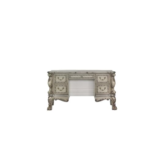 Acme Dresden Vanity Desk in Vintage Bone White