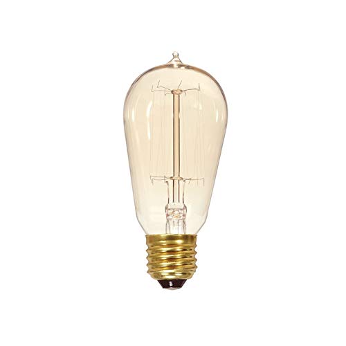 SATCO S2423 60W 120V Vintage Style ST19 Incandescent Bulb, 6-Pack of 60 Watt Edison Style Light Bulbs for use in Your Home, Office, Vanity, or Any Other Vintage Light Inspired Space in Your Household