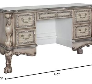 Acme Dresden Vanity Desk in Vintage Bone White