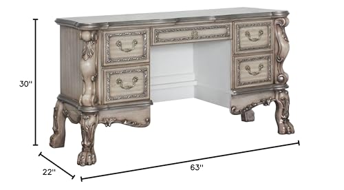 Acme Dresden Vanity Desk in Vintage Bone White