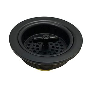 kingston brass k212mb tacoma kitchen sink basket strainer, matte black