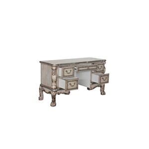 Acme Dresden Vanity Desk in Vintage Bone White