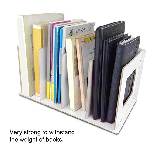 Bookshelf, Bookcase, Desktop Bookshelf, Eco-Friendly Bookshelf for Office for Home(Warm White)