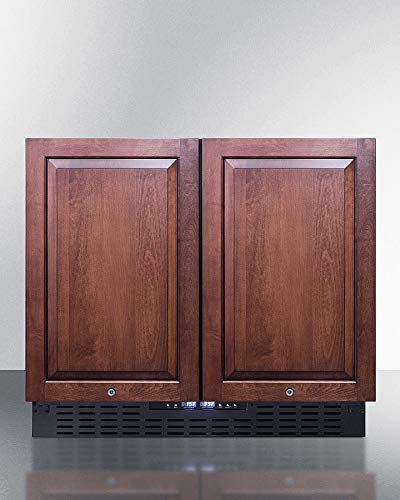 Summit Appliance FFRF36IF Side-By-Side Refrigerator-Freezer, 5.8 cu.ft Capacity, Frost-free, Digital Thermostat, LED Lighting, Fan-force Cooling, Temperature Memory Function, Leveling Legs