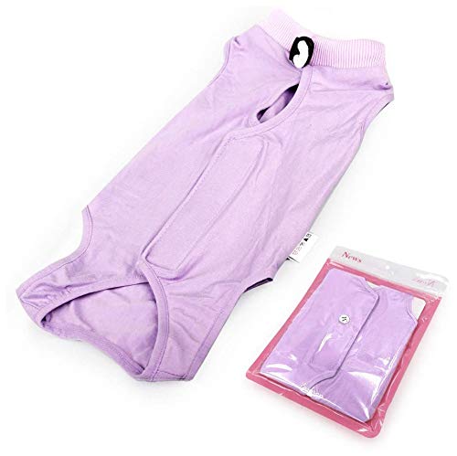 Cat Professional Recovery Suit for Abdominal Wounds and Skin Diseases, E-Collar Alternative for Cats and Dogs, After Surgey Wear Anti Licking, Recommended by Vets（Purple,M