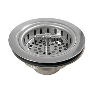 kingston brass k212 tacoma kitchen sink basket strainer, stainless steel 4.44 x 4.44 x 2.31