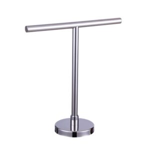 gerz sus 304 stainless steel hand towel holder standing tree rack for bathroom vanities countertop, polished finish