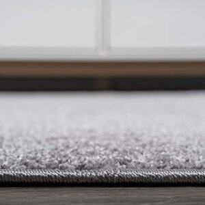 JONATHAN Y SEU100A-4 Haze Solid Low-Pile Indoor Area-Rug Casual Contemporary Solid Traditional Easy-Cleaning Bedroom Kitchen Living Room Non Shedding, 4 ft x 6 ft, Grey