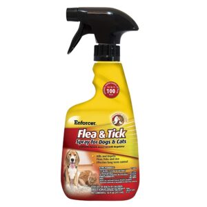 Enforcer Flea & Tick Spray for Dogs & Cats - 16 oz (Case of 6) - EFT166 - Kills and Repels: Fleas, Ticks and Lice