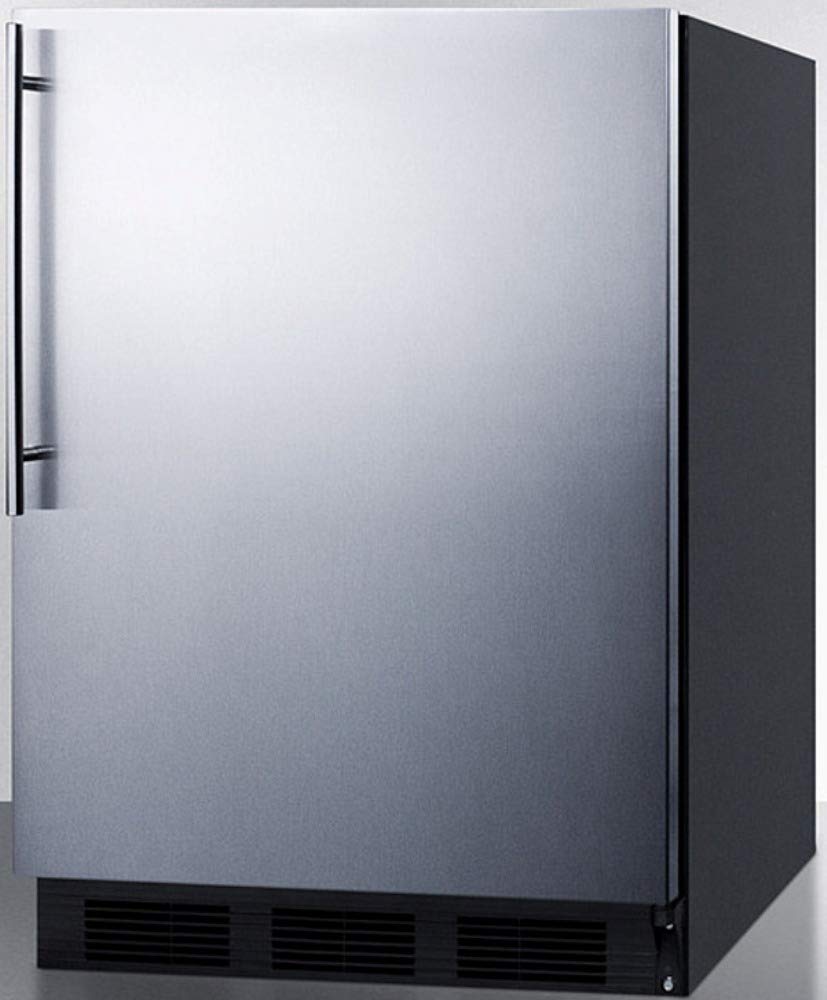 Summit FF63BKBISSHV 24" Compact Refrigerator in Stainless Steel