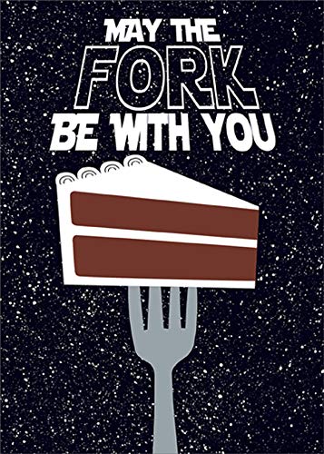 RSVP Birthday Card: May The Fork Be with You Funny/Humorous