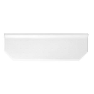 questech decor floating shower shelf, wall mounted retrofit for tiled shower walls, bathroom shower organizer, 12 inch geo flatback shelf, bright white polished