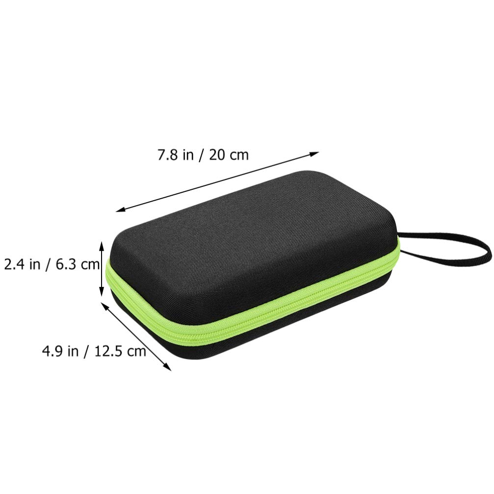 Carrying Thermometer Case Digital Forehead Thermometer Bag Universal for Non- Body Thermometer with Lanyard (Case Only) Green Zipper