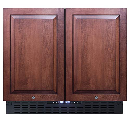 Summit Appliance FFRF36IF Side-By-Side Refrigerator-Freezer, 5.8 cu.ft Capacity, Frost-free, Digital Thermostat, LED Lighting, Fan-force Cooling, Temperature Memory Function, Leveling Legs