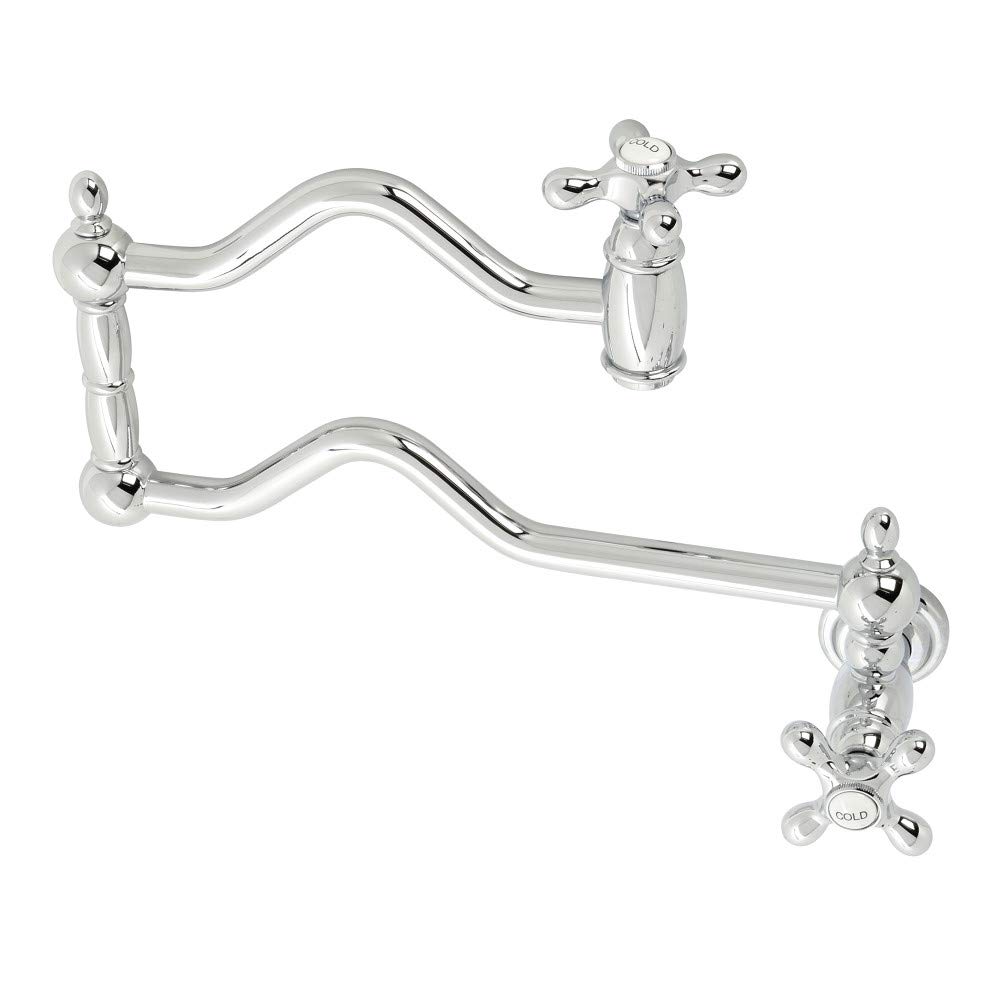 Kingston Brass KS2101AX Heritage Pot Filler, Polished Chrome