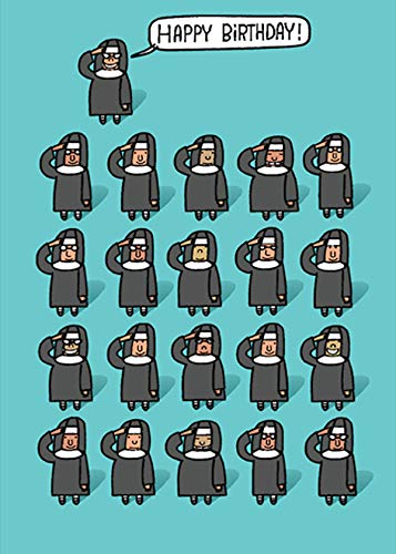 RSVP 21 Nun Salute Funny/Humorous Birthday Card