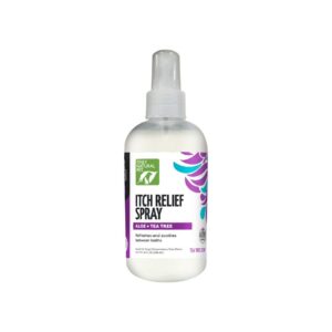 only natural pet itch relief spray with aloe + tea tree for dogs, anti itch spray for dogs allergies to soothe dry irritated skin and itchy skin relief - 8 oz