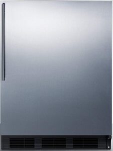 summit ff63bkbisshv 24" compact refrigerator in stainless steel