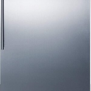 Summit FF63BKBISSHV 24" Compact Refrigerator in Stainless Steel