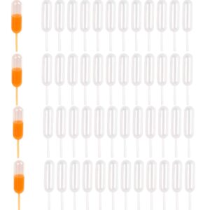 Generic Brands 4ml Cupcake Pipettes, 100Packs Small Pipettes Tubes Infusers Strawberries Shot Tubes Liquor Injector Alcohol Infused Mini Pipettes