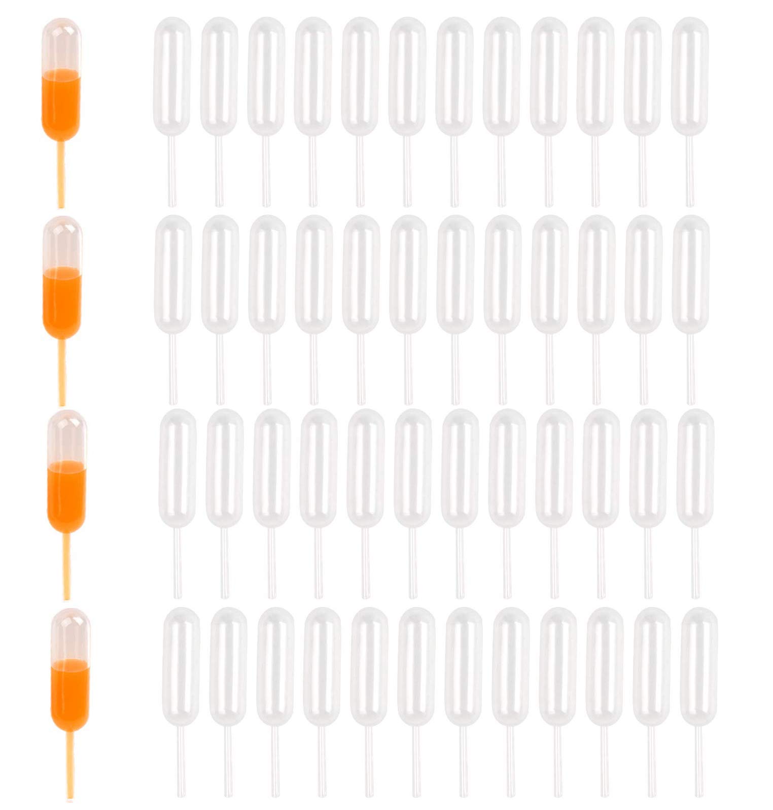 Generic Brands 4ml Cupcake Pipettes, 100Packs Small Pipettes Tubes Infusers Strawberries Shot Tubes Liquor Injector Alcohol Infused Mini Pipettes