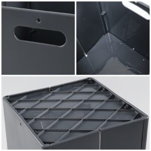 Vababa 4-Pack Floding Storage Bin, Collapsible Plastic Storage Cube Organizer Bins gray