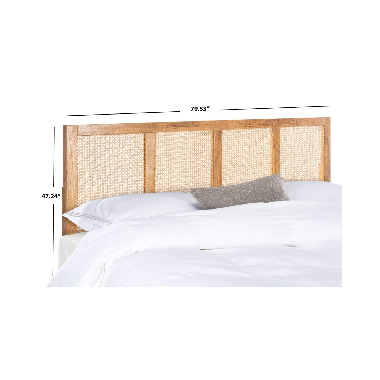 SAFAVIEH Home Collection Vienna Natural Cane King Headboard Platform