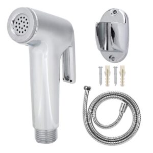 handheld bidet sprayer for toilet, high pressure sprayer kit, 3pcs/set electroplating bidet sprayer ​spray head bracket hose for feminine wash baby diaper cloth washer cleaner pet shower(length 145cm)