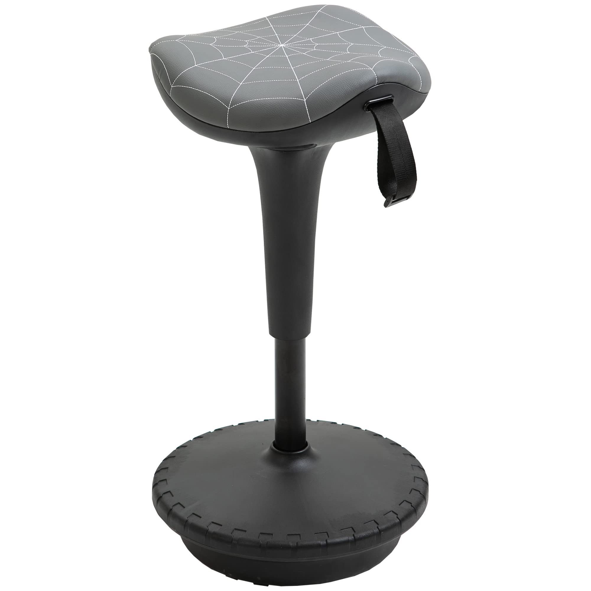 Vinsetto Lift Wobble Stool Standing Chair with 360° Swivel, Tilting Balance Chair with Adjustable Height and Saddle Seat for Active Learning Sitting, Grey