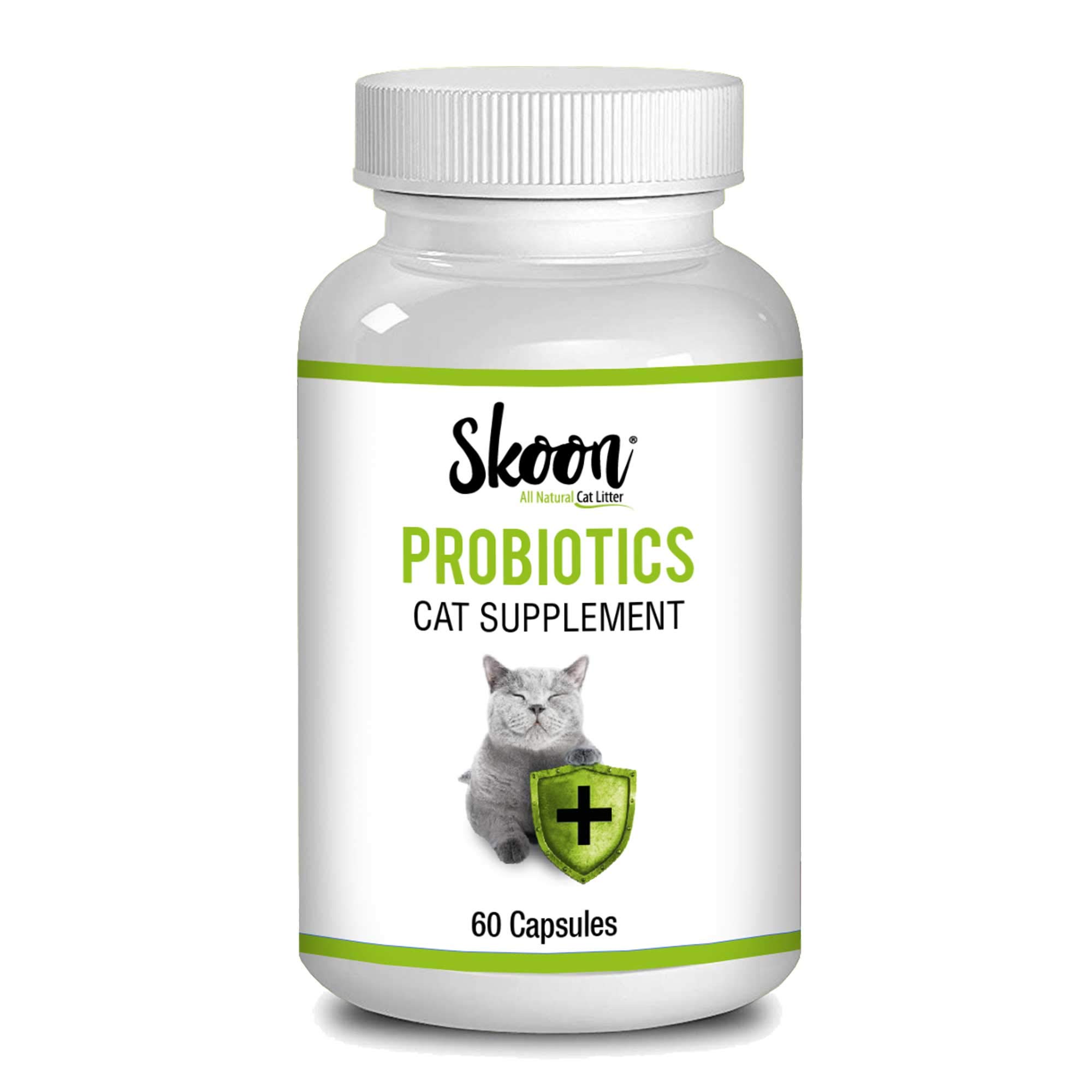 Skoon Probiotics Cat Supplement (60 Capsules) - Chicken & Tuna Flavored - Improves Gut Health, Immunity, Skin Conditions, and Litterbox Smell