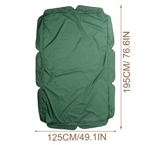 Cabilock Outdoor Swing Canopy Replacement Chair Canopy Seat Furniture Sunshade UV Block Garden Swing Cover for Patio Yard Seat - Three seat 195x125cm (Green)