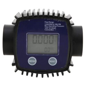 meter, k25 1 in female thread flowmeter digital display liquid sensor 10-120l/min, for, chemical, pharmaceutical(blue)