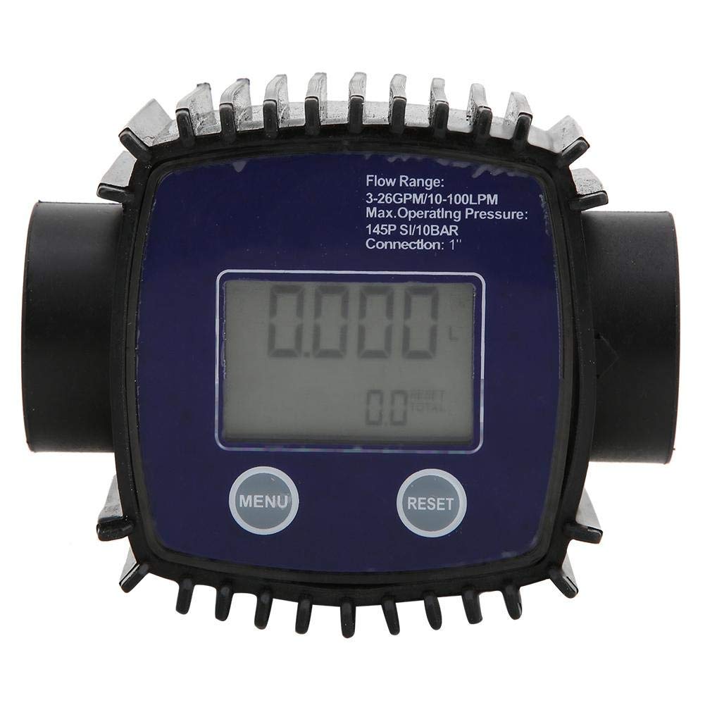 Meter, K25 1 in Female Thread Flowmeter Digital Display Liquid Sensor 10-120L/MIN, for, Chemical, Pharmaceutical(Blue)