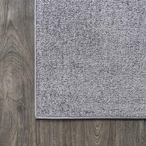 JONATHAN Y SEU100A-4 Haze Solid Low-Pile Indoor Area-Rug Casual Contemporary Solid Traditional Easy-Cleaning Bedroom Kitchen Living Room Non Shedding, 4 ft x 6 ft, Grey