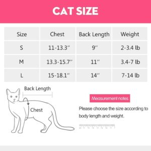 Cat Professional Recovery Suit for Abdominal Wounds and Skin Diseases, E-Collar Alternative for Cats and Dogs, After Surgey Wear Anti Licking, Recommended by Vets（Purple,M