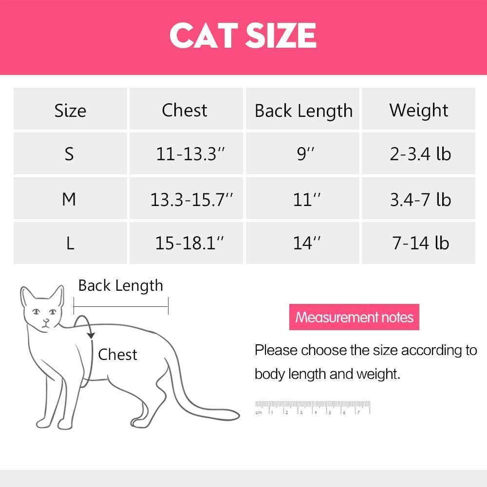 Cat Professional Recovery Suit for Abdominal Wounds and Skin Diseases, E-Collar Alternative for Cats and Dogs, After Surgey Wear Anti Licking, Recommended by Vets（Purple,M