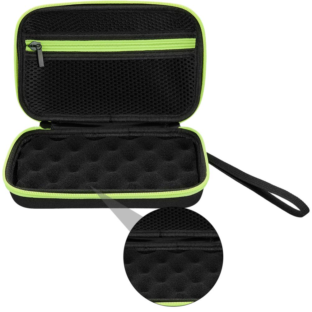 Carrying Thermometer Case Digital Forehead Thermometer Bag Universal for Non- Body Thermometer with Lanyard (Case Only) Green Zipper