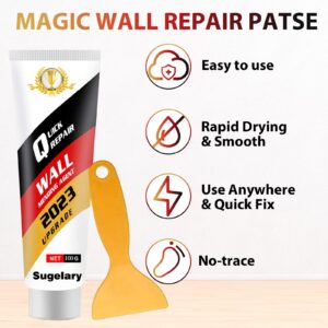 Drywall Patch Repair Kit with Scraper, Wall Spackle Repair Paste, Wall Mending Agent Quick and Easy Solution to Fill The Holes for Home Wall, Plaster Dent Repair and Wood Scratch Repair