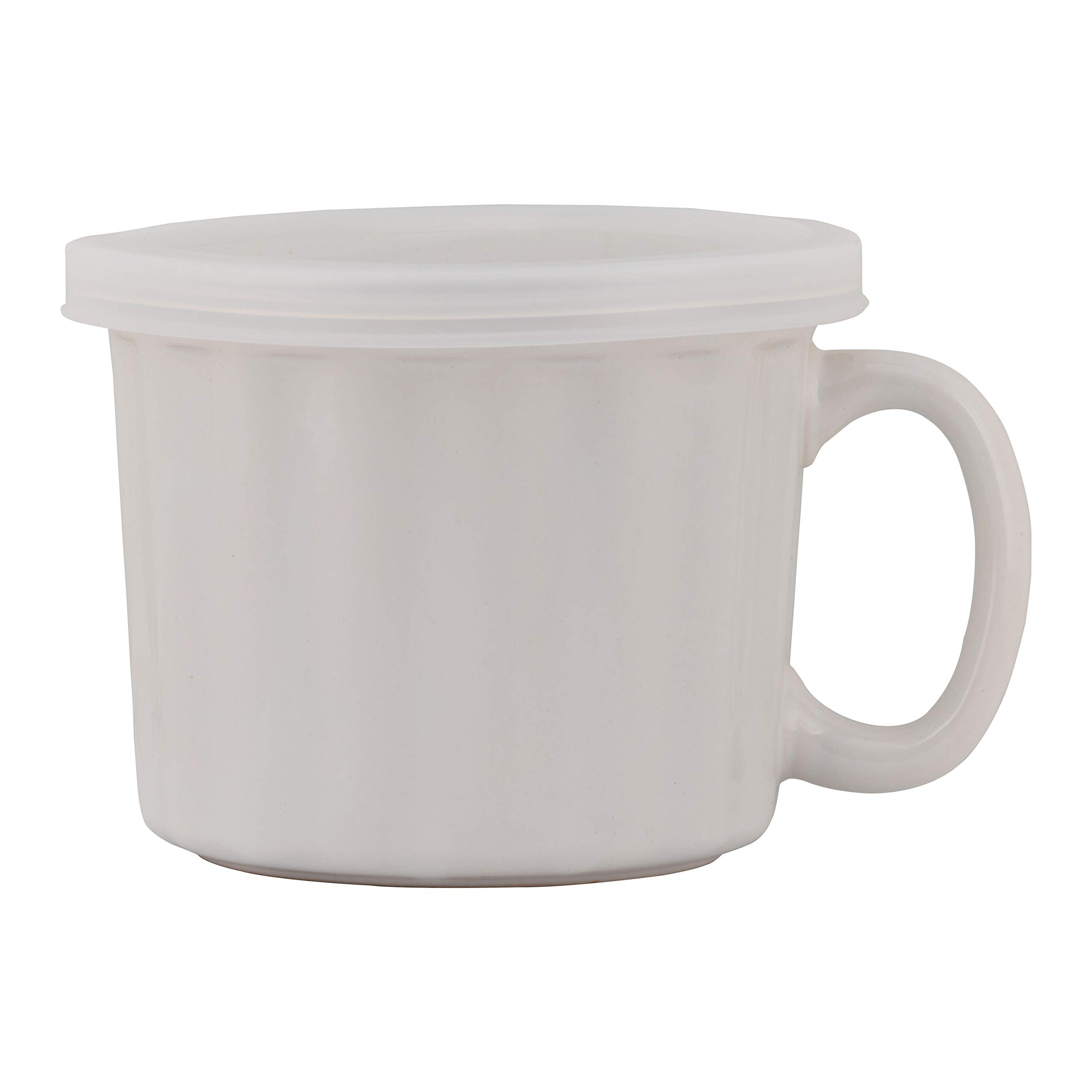 10 Strawberry Street 16oz Set of 4 Soup Mug with Lid, White