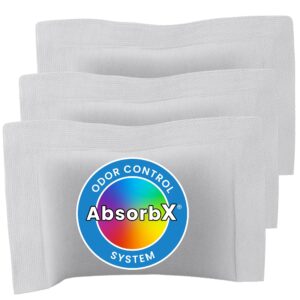 itouchless absorbs, natural activated carbon, biodegradable-for 13 gal and larger compartment absorbx odor, trash can filters for 13g+, 3 count