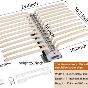 tonchean Pull Out Pants Rack Pants Hanger Bar 22 Arms Steel Pull Out Trousers Rack Clothes Organizers for Space Saving and Storage 18(L) x 23.4(W) x 5.7(H) inch