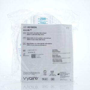 Vyaire Medical 1903A AirLife Volumetric Incentive Spirometers with One-Way Valve, 2500 mL, Pack of 12