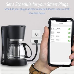 IBRIGHT Smart Plug, Smart Home WiFi Outlet, Remote App Control, Supports 2.4GHz Network, No Hub Required (Works with Amazon Alexa & Google Assistant) FCC ROHS Certified