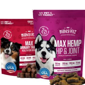 max urinary tract support + max hemp hip & joint support for dogs