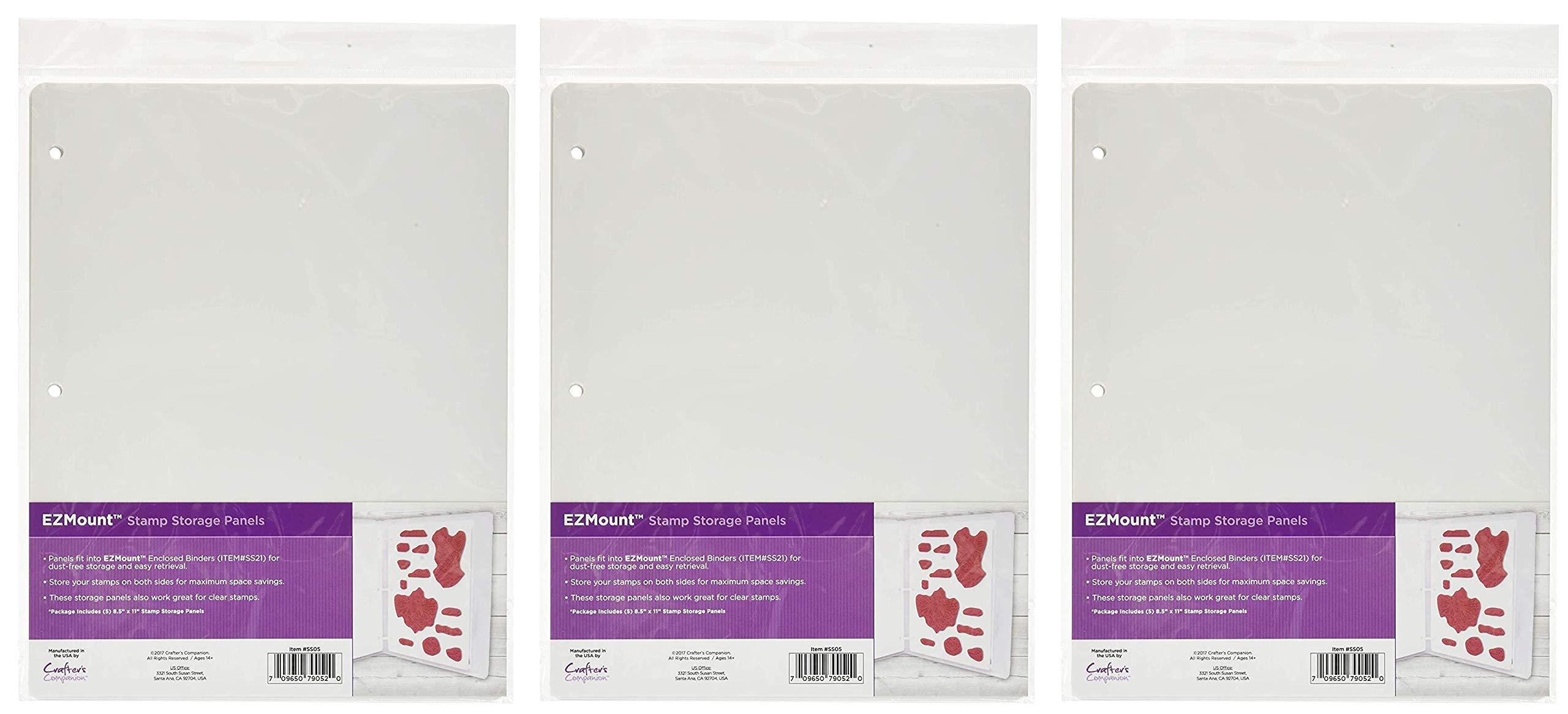 Sunday Int Stamp N' Stor Storage Panels 5/Pkg-8-1/2-Inch by 11-Inch (Thrее Рack)