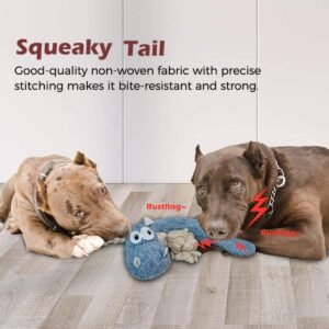 Squeaky Dog Toys Dog Chew Toy Hippo Dog Stuffed Rope Chew Toy Dog Teethbrush Dental Chew Toy for Small Medium Large Doggy or Puppy