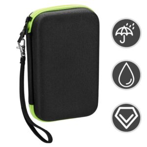 Carrying Thermometer Case Digital Forehead Thermometer Bag Universal for Non- Body Thermometer with Lanyard (Case Only) Green Zipper