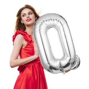 Letter Balloons 40 Inch, Single Silver Letter A Balloons Aluminum Hanging Foil Film Balloon for Baby Shower, Wedding Anniversary, Graduation, Birthday Party Decoration