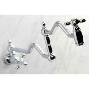 Kingston Brass KS2101AX Heritage Pot Filler, Polished Chrome