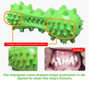 N/C Dog Toothbrush, Dog Toothbrush Toy for Dog Teething Cleaning, Puppy Teething Chew Toys, Dental Oral Care for Small Medium Dogs.(Green)